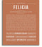 Felicia | Name Art Print – Name Stories