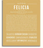 Felicia | Name Art Print – Name Stories