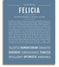 Felicia Personalized Name Meaning Art Prints – Name Stories