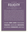 Felicity | Name Art Print – Name Stories
