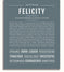 Felicity | Name Art Print – Name Stories