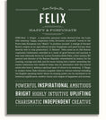 Felix Personalized Name Meaning Art Prints – Name Stories