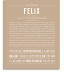 Felix Personalized Name Meaning Art Prints – Name Stories