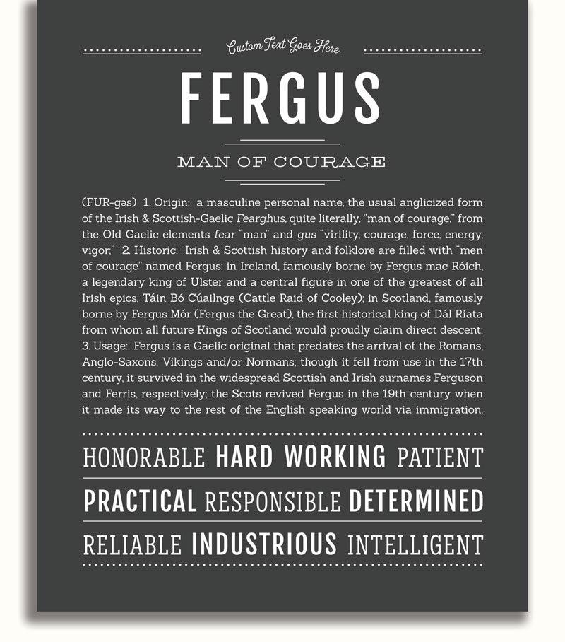 Fergus | Name Art Print – Name Stories