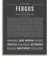 Fergus Personalized Name Meaning Art Prints – Name Stories