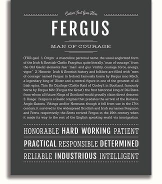 Fergus | Name Art Print – Name Stories