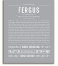 Fergus Personalized Name Meaning Art Prints – Name Stories