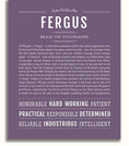 Fergus Personalized Name Meaning Art Prints – Name Stories