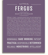 Fergus Personalized Name Meaning Art Prints – Name Stories