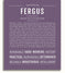 Fergus Personalized Name Meaning Art Prints – Name Stories