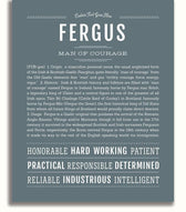 Fergus Personalized Name Meaning Art Prints – Name Stories