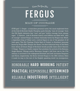 Fergus | Name Art Print – Name Stories