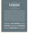 Fergus | Name Art Print – Name Stories