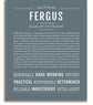 Fergus Personalized Name Meaning Art Prints – Name Stories