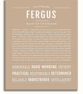Fergus | Name Art Print – Name Stories