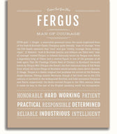 Fergus Personalized Name Meaning Art Prints – Name Stories