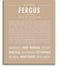 Fergus Personalized Name Meaning Art Prints – Name Stories