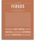 Fergus | Name Art Print – Name Stories