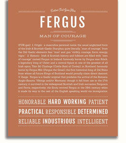 Fergus | Name Art Print – Name Stories