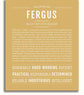 Fergus Personalized Name Meaning Art Prints – Name Stories