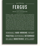 Fergus | Name Art Print – Name Stories