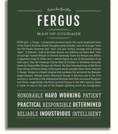 Fergus Personalized Name Meaning Art Prints – Name Stories