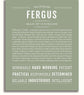 Fergus Personalized Name Meaning Art Prints – Name Stories