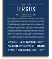 Fergus Personalized Name Meaning Art Prints – Name Stories