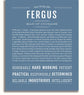 Fergus Personalized Name Meaning Art Prints – Name Stories
