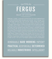 Fergus Personalized Name Meaning Art Prints – Name Stories