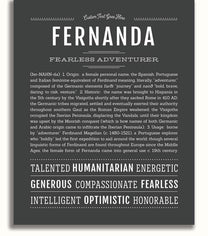 Fernanda | Name Art Print – Name Stories