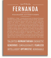 Fernanda Personalized Name Meaning Art Prints – Name Stories