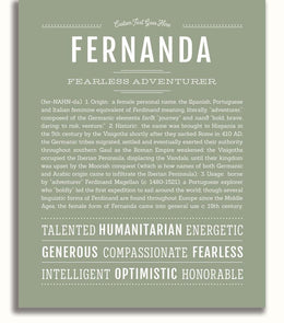 Fernanda | Name Art Print – Name Stories