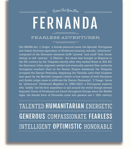Fernanda | Name Art Print – Name Stories