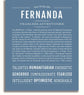 Fernanda Personalized Name Meaning Art Prints – Name Stories