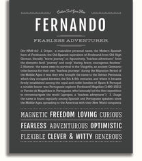 Fernando | Name Art Print – Name Stories