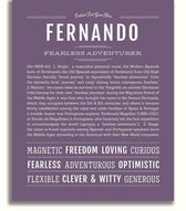 Fernando | Name Art Print – Name Stories