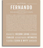 Fernando | Name Art Print – Name Stories