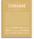Fernando Personalized Name Meaning Art Prints – Name Stories
