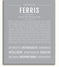 Ferris | Name Art Print – Name Stories