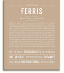 Ferris | Name Art Print – Name Stories