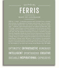 Ferris | Name Art Print – Name Stories