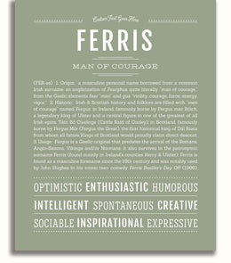 Ferris | Name Art Print – Name Stories