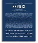 Ferris | Name Art Print – Name Stories