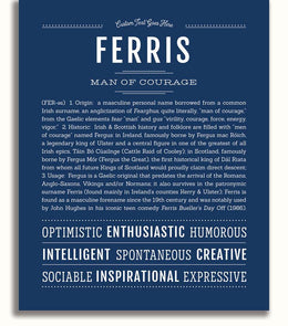 Ferris | Name Art Print – Name Stories