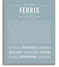 Ferris | Name Art Print – Name Stories