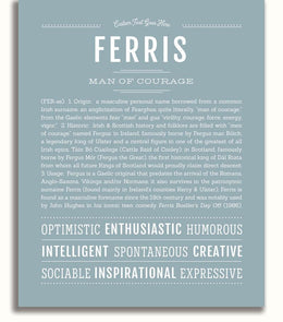 Ferris | Name Art Print – Name Stories