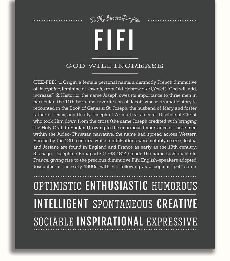 Fifi Personalized Name Meaning Art Prints – Name Stories