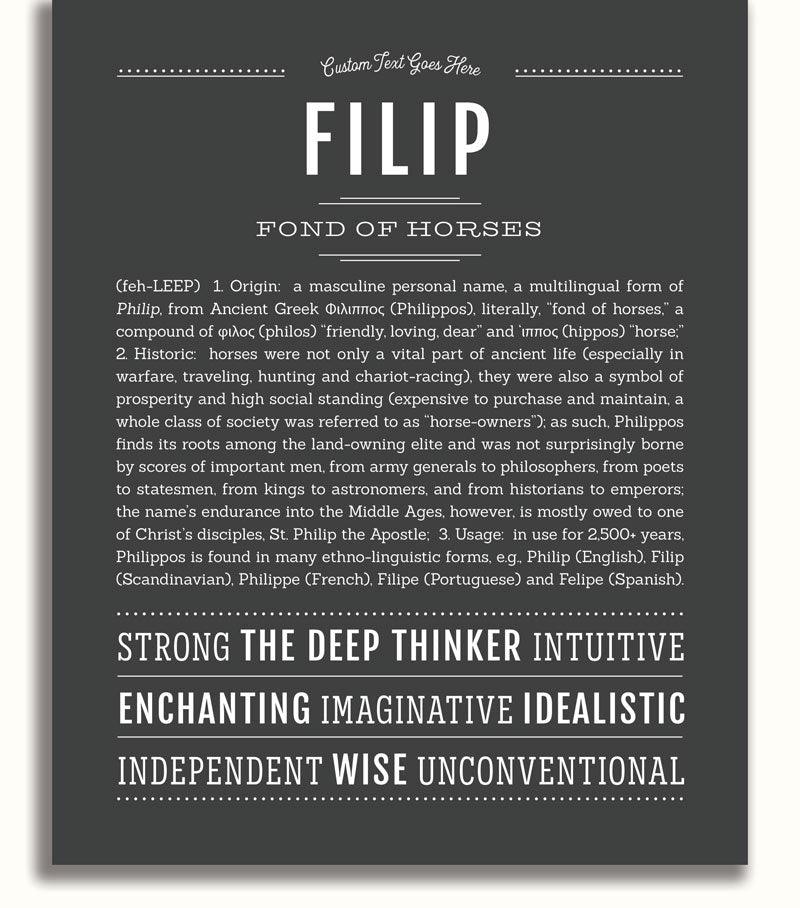 Filip | Name Art Print – Name Stories