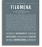 Filomena | Name Art Print – Name Stories